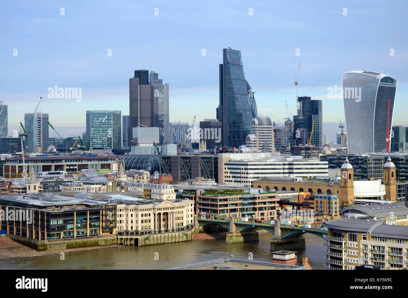 London, UK, 08/11/2016 London skyline view taken from Tate Modern art ...