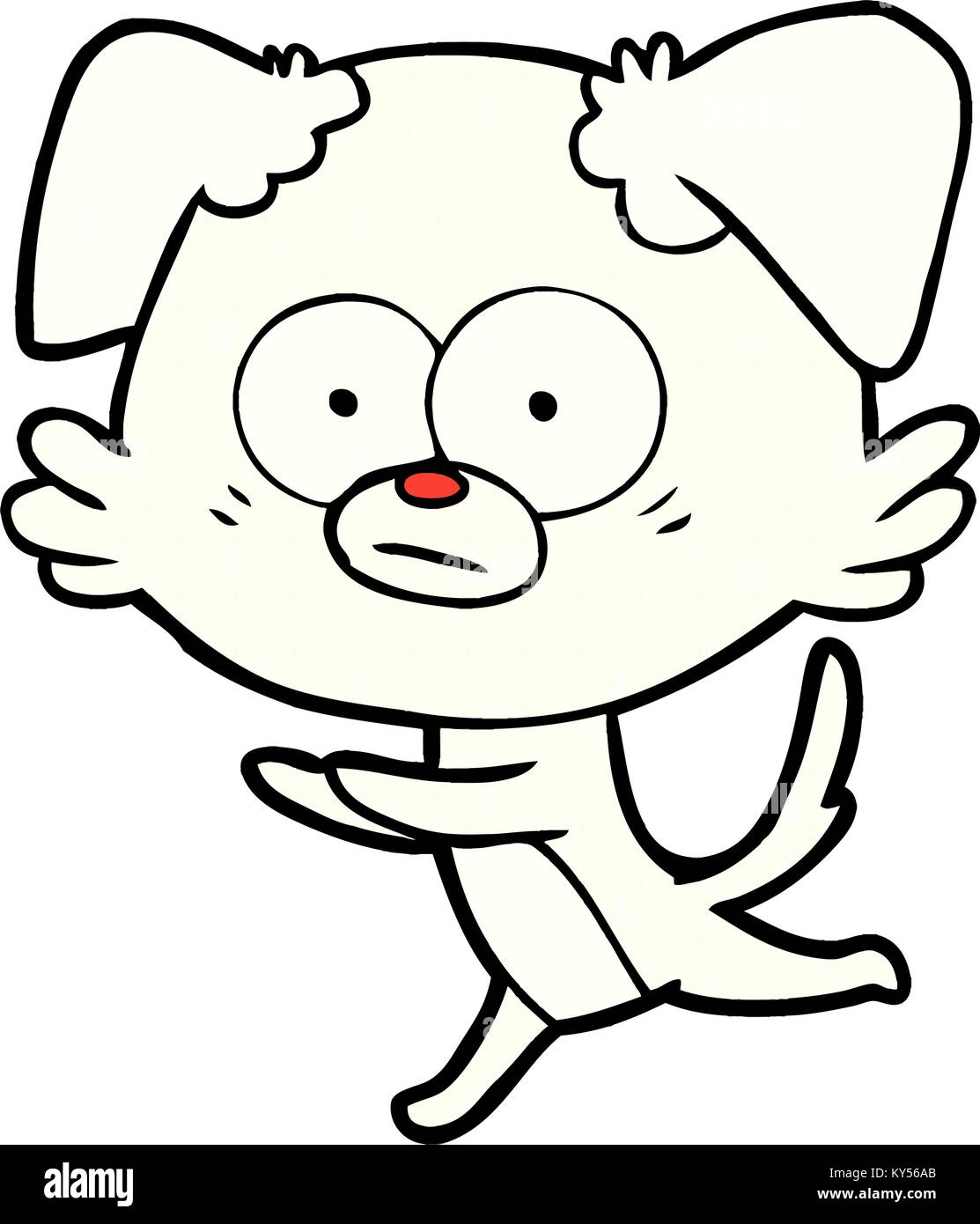 nervous dog cartoon Stock Vector Image & Art - Alamy