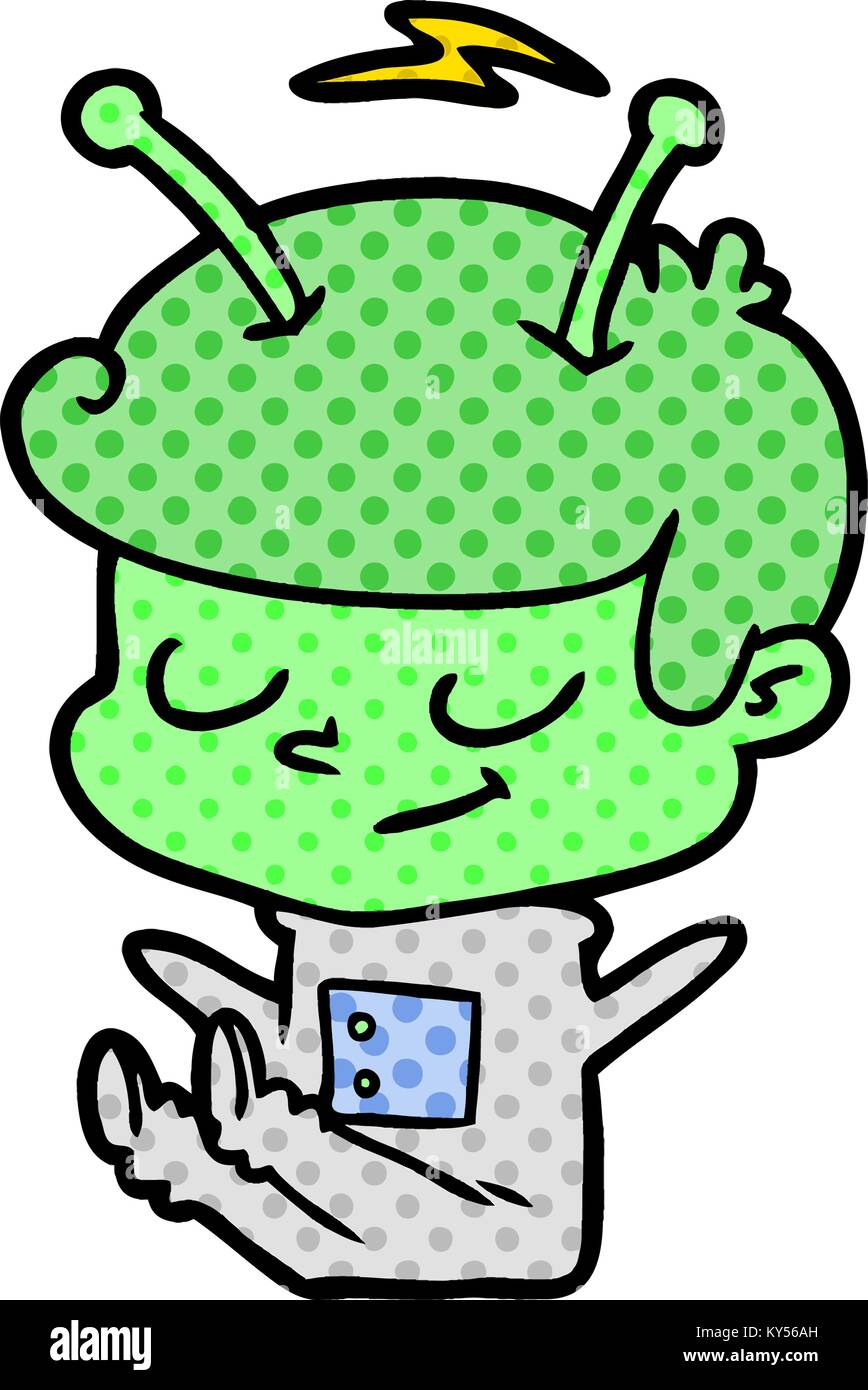 friendly cartoon spaceman Stock Vector Image & Art - Alamy