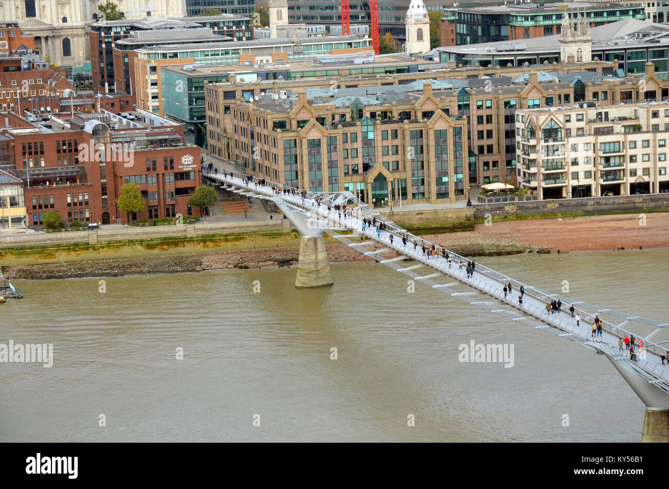 London, UK, 08/11/2016 London skyline view taken from Tate Modern art ...