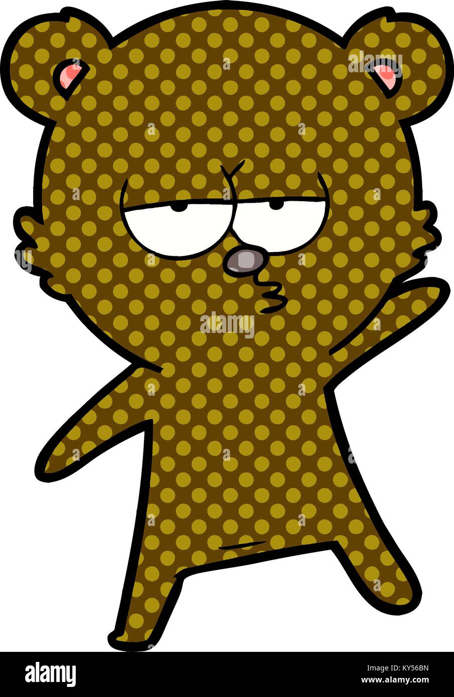 bored bear cartoon Stock Vector Image & Art - Alamy