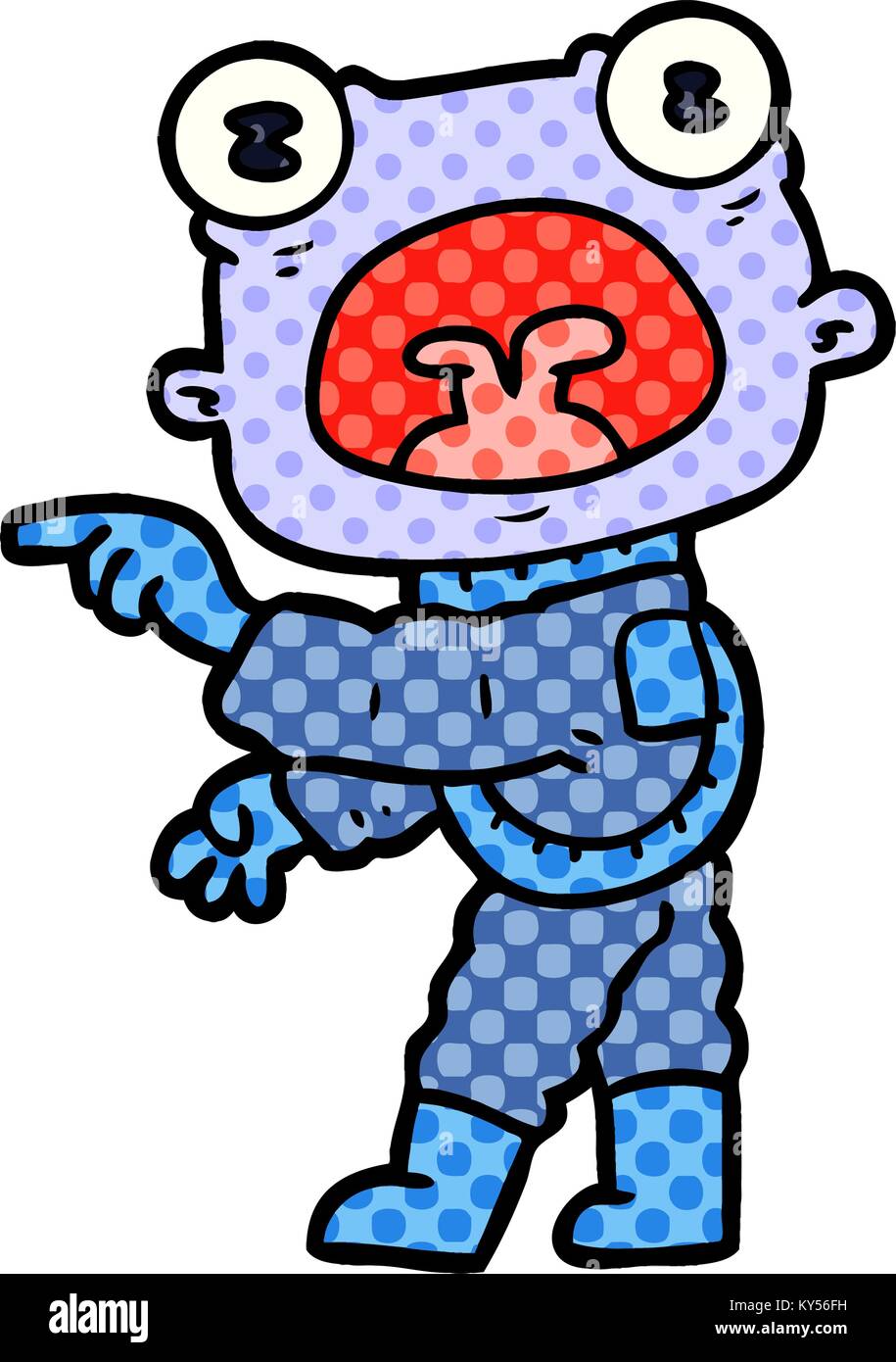 cartoon weird alien communicating Stock Vector Image & Art - Alamy