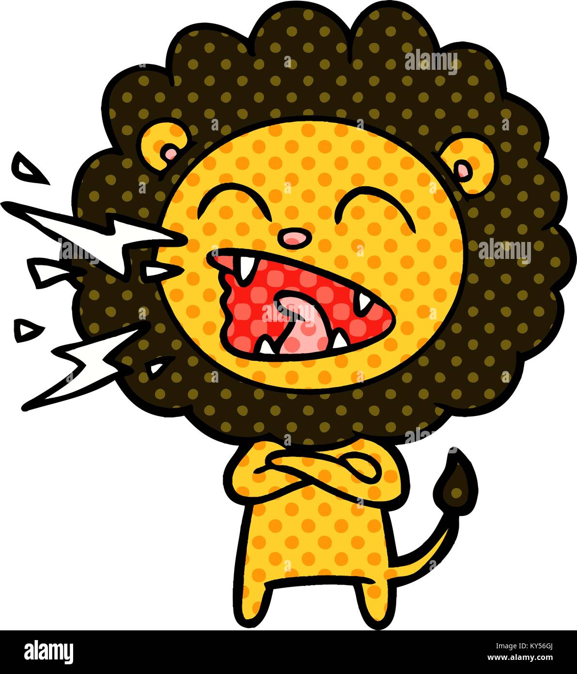 cartoon roaring lion Stock Vector Image & Art - Alamy