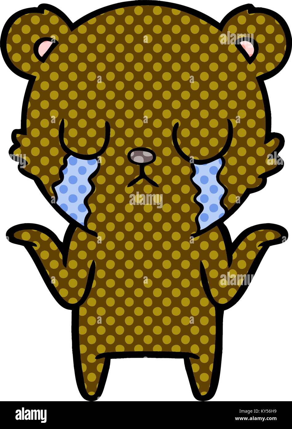 crying cartoon bear Stock Vector Image & Art - Alamy