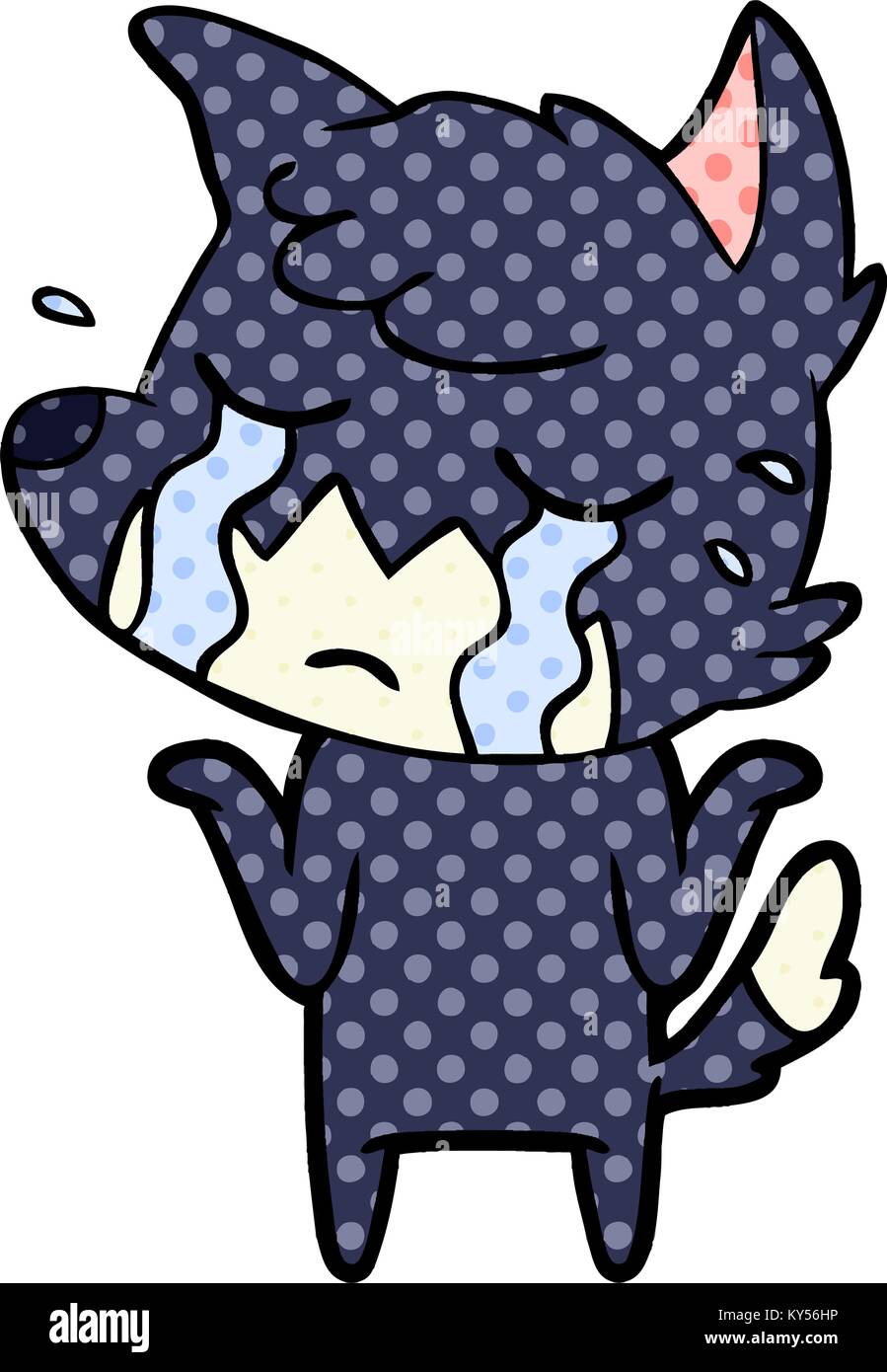 crying fox shrugging shoulders Stock Vector Image & Art - Alamy