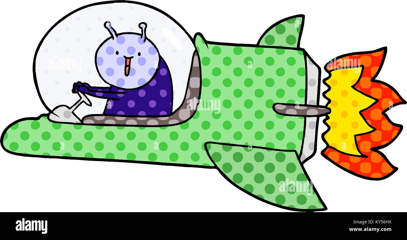 cartoon alien in spaceship Stock Vector Image & Art - Alamy