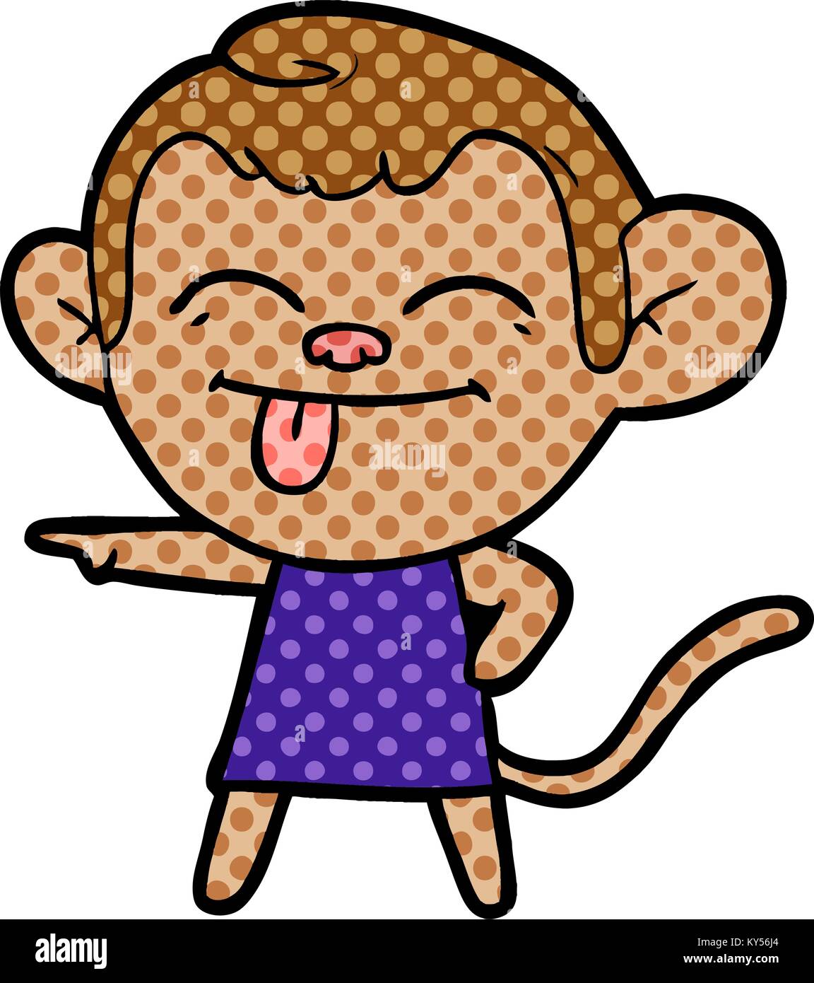 funny cartoon monkey pointing Stock Vector Image & Art - Alamy