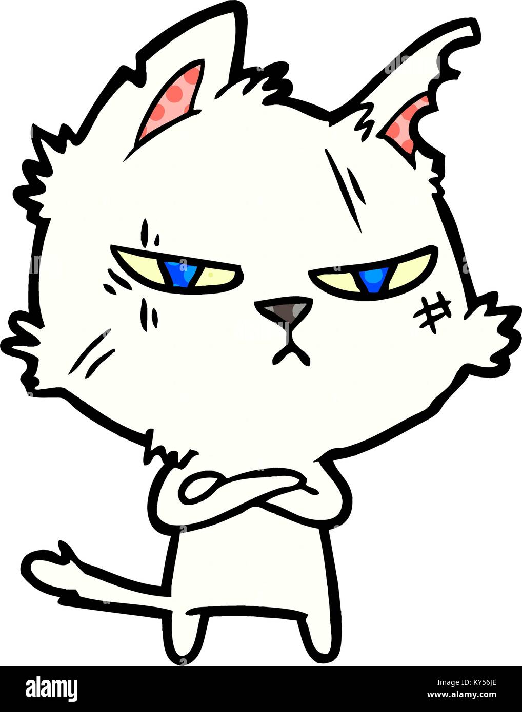 tough cartoon cat Stock Vector Image & Art - Alamy