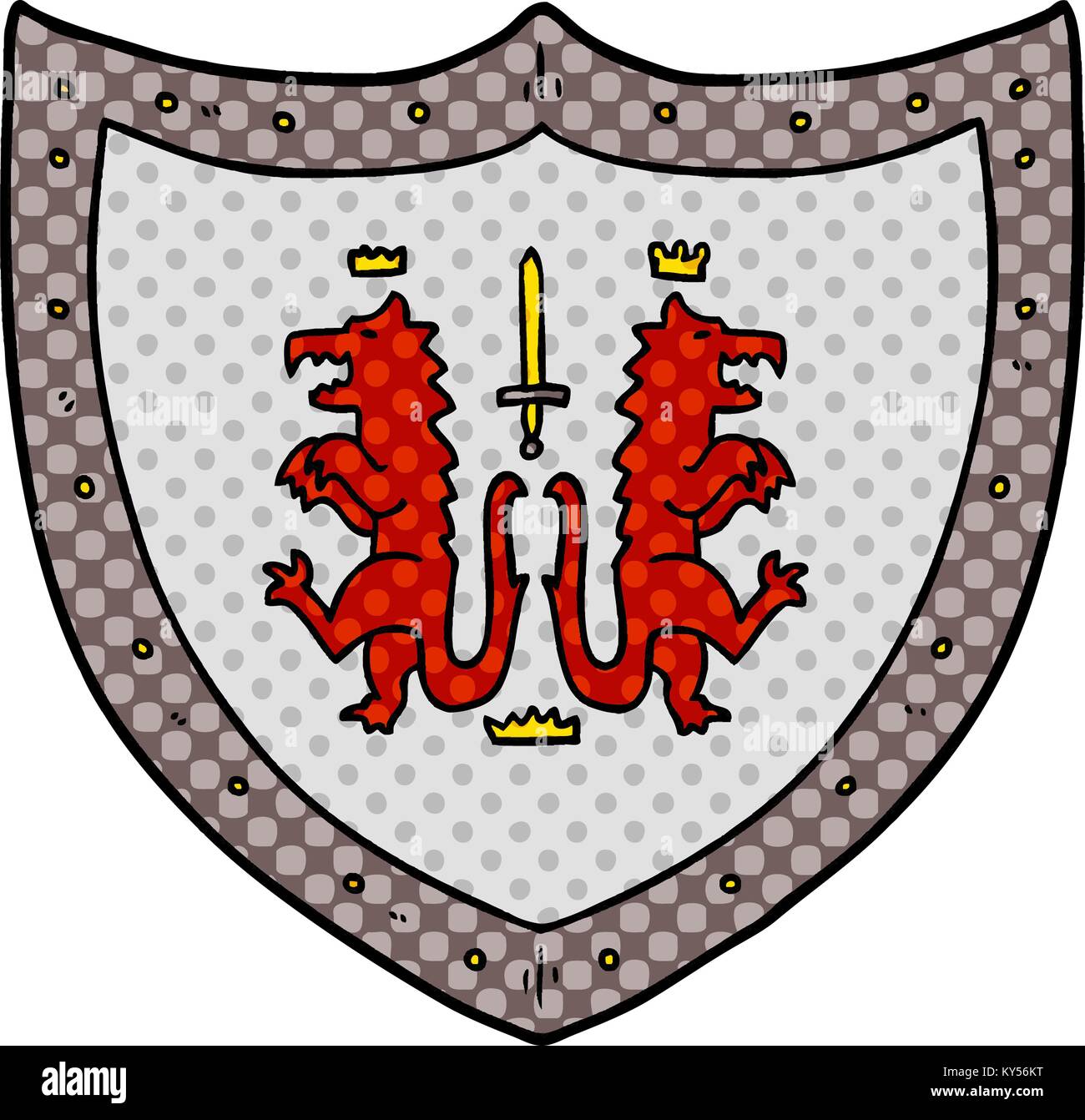 cartoon heraldic shield Stock Vector Image & Art - Alamy