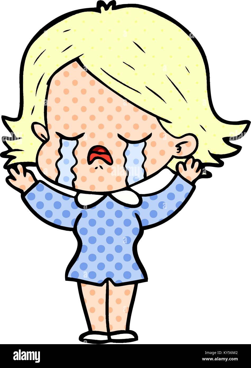 cartoon girl crying Stock Vector Image & Art - Alamy