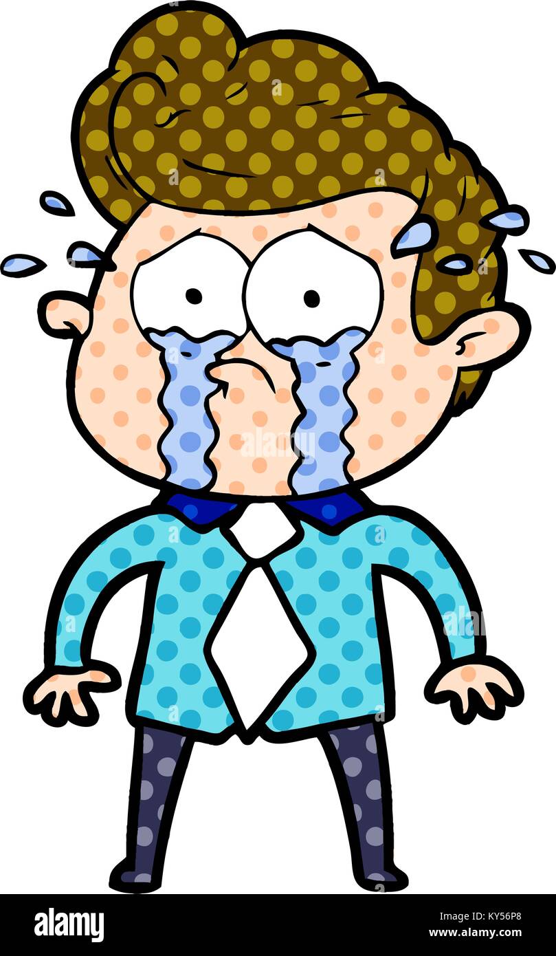 cartoon crying man Stock Vector Image & Art - Alamy
