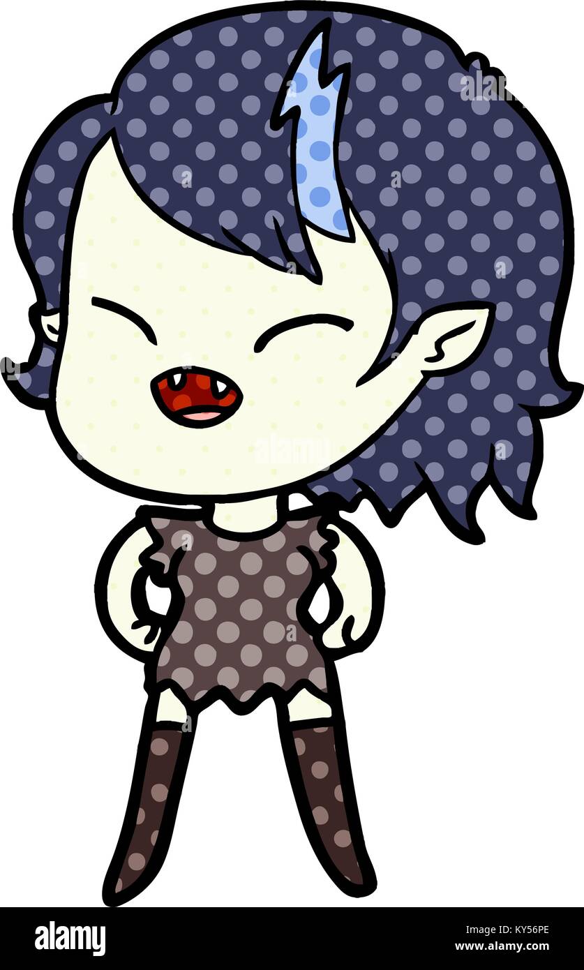 cartoon laughing vampire girl Stock Vector Image & Art - Alamy