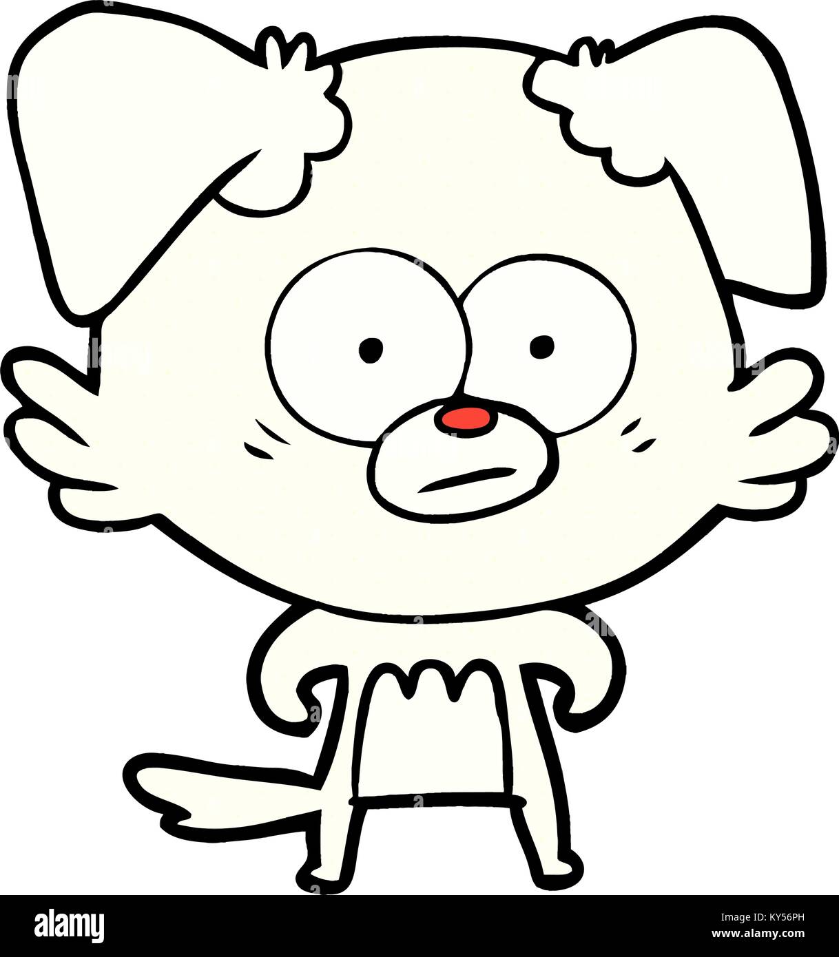 nervous dog cartoon Stock Vector Image & Art - Alamy