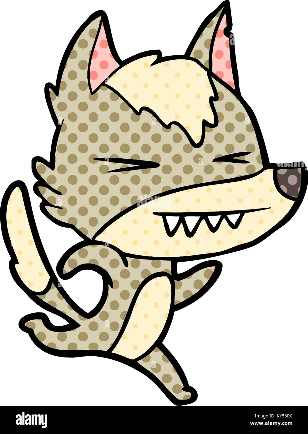 angry wolf running Stock Vector Image & Art - Alamy