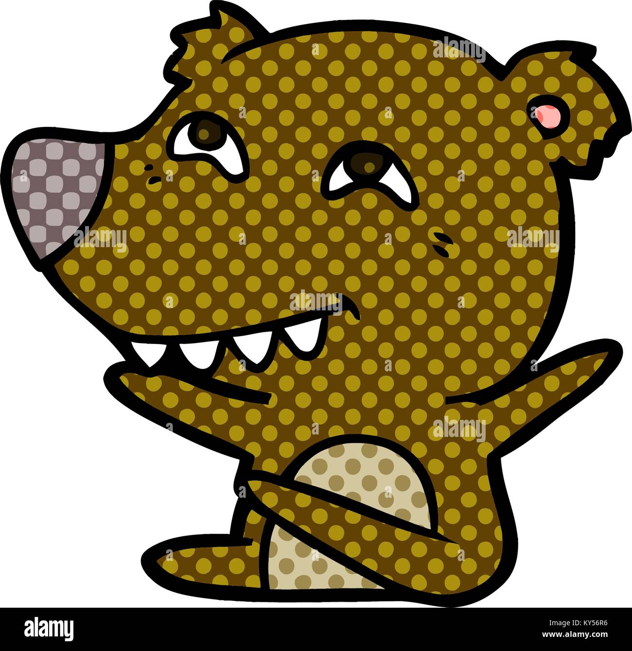 cartoon bear showing teeth Stock Vector Image & Art - Alamy