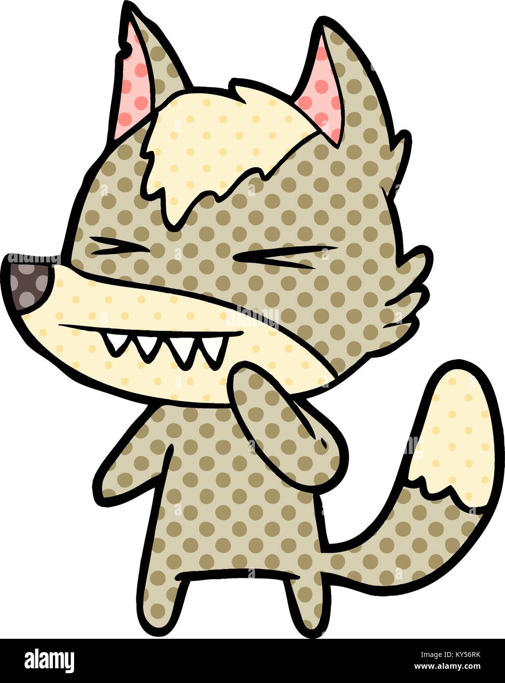 angry wolf cartoon Stock Vector Image & Art - Alamy