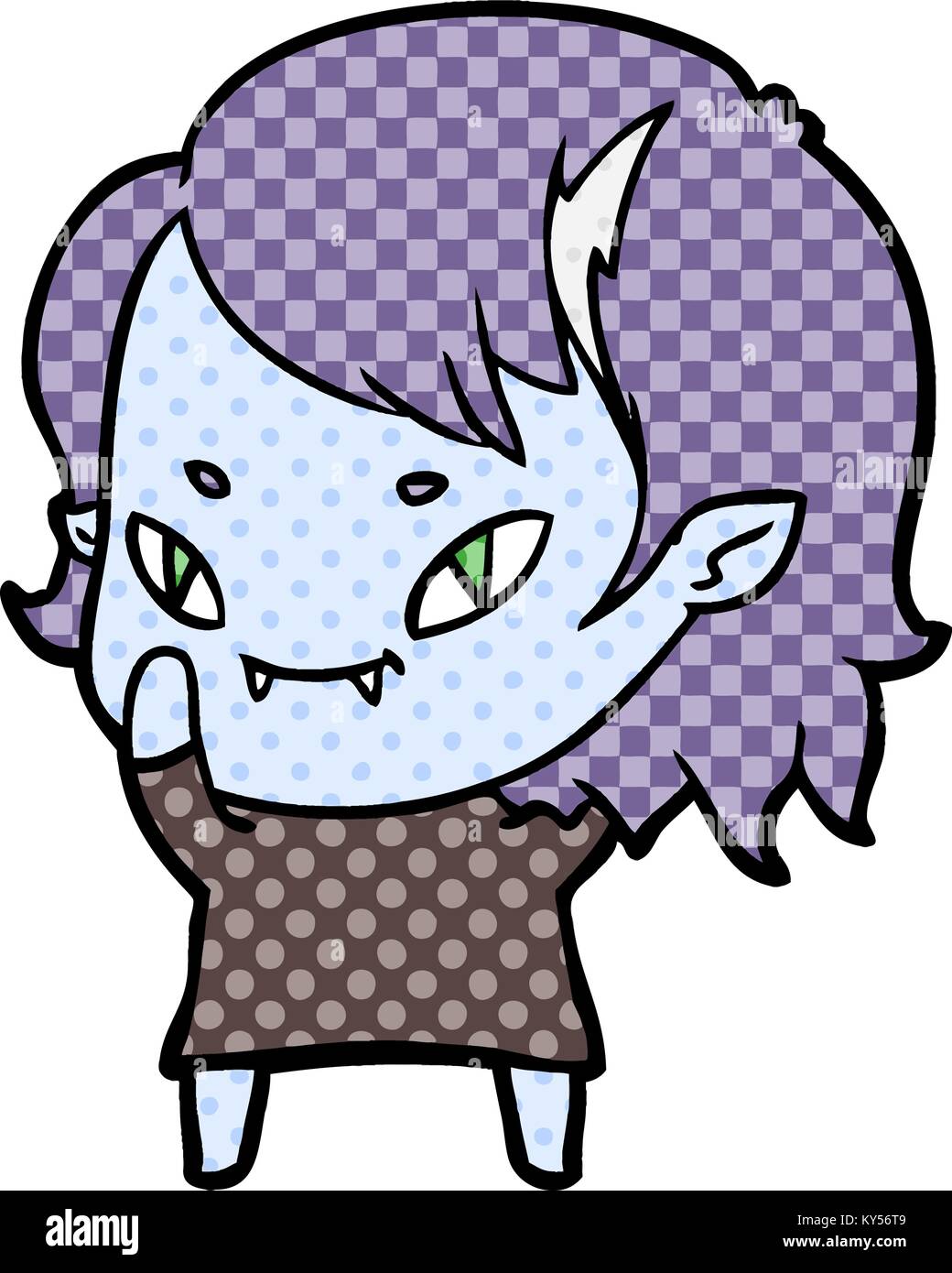 cartoon friendly vampire girl Stock Vector Image & Art - Alamy