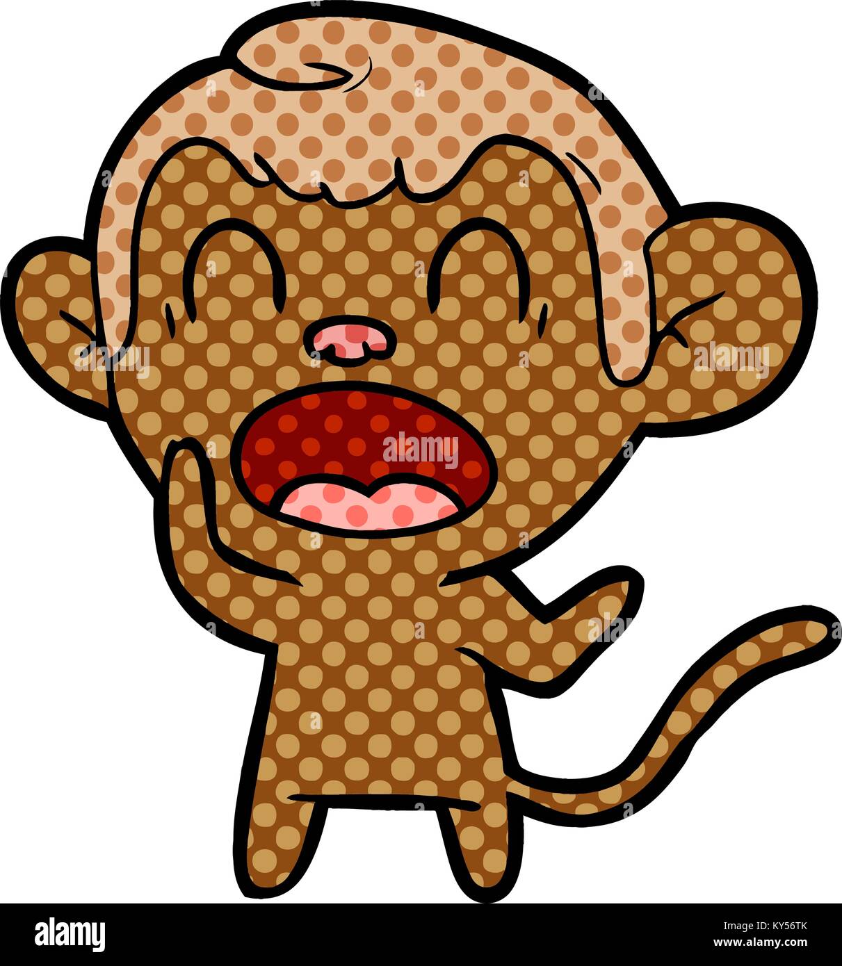 shouting cartoon monkey Stock Vector Image & Art - Alamy
