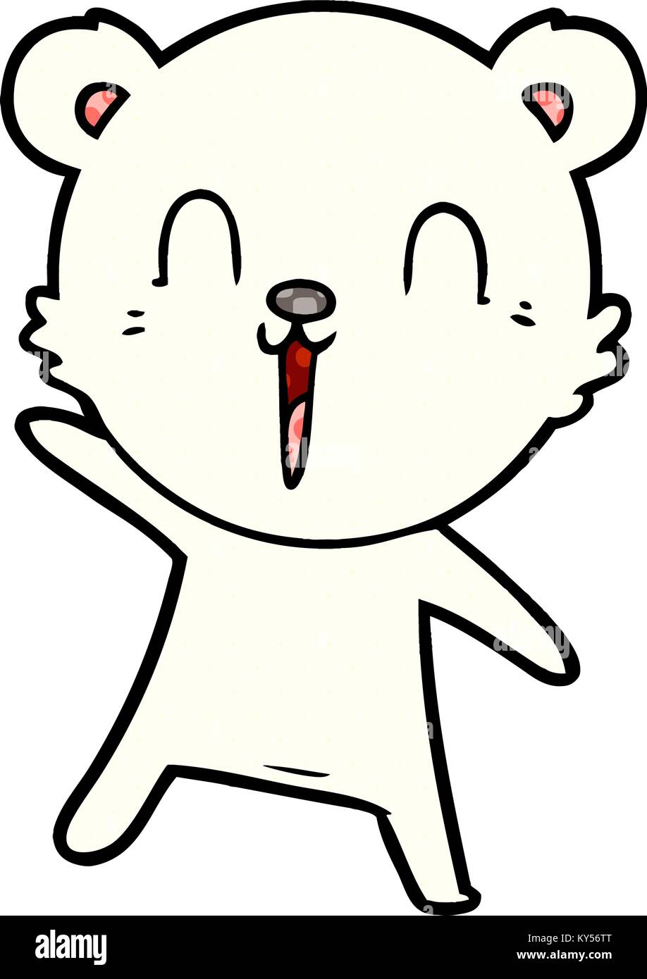 happy cartoon polar bear Stock Vector Image & Art - Alamy