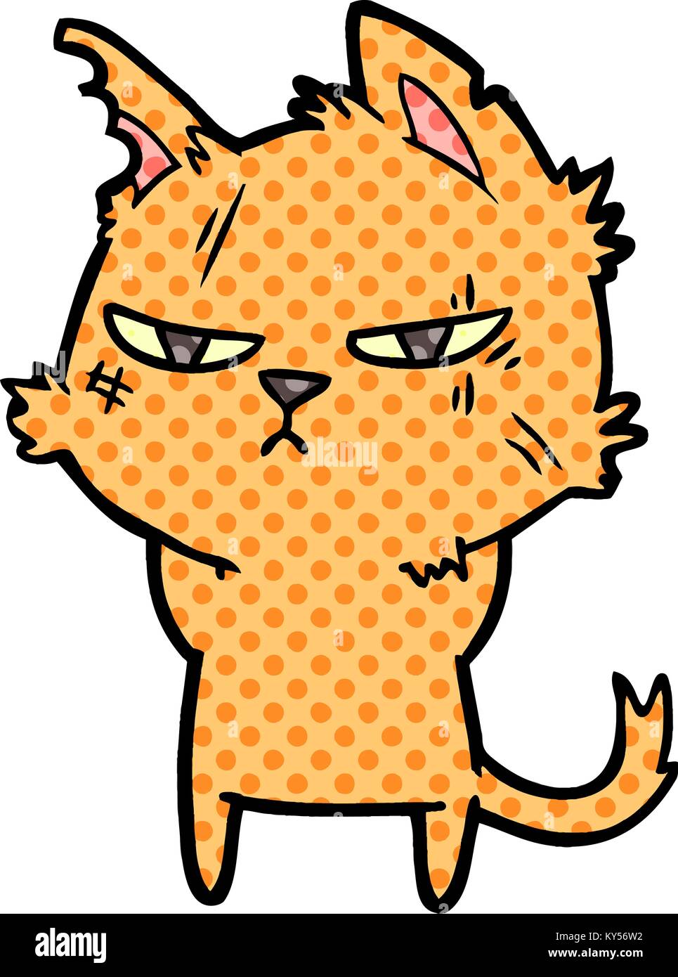 tough cartoon cat Stock Vector Image & Art - Alamy