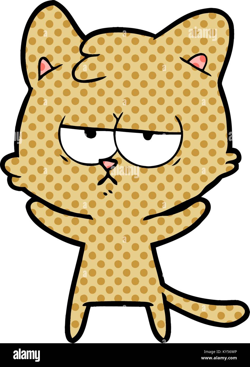 bored cartoon cat Stock Vector Image & Art - Alamy