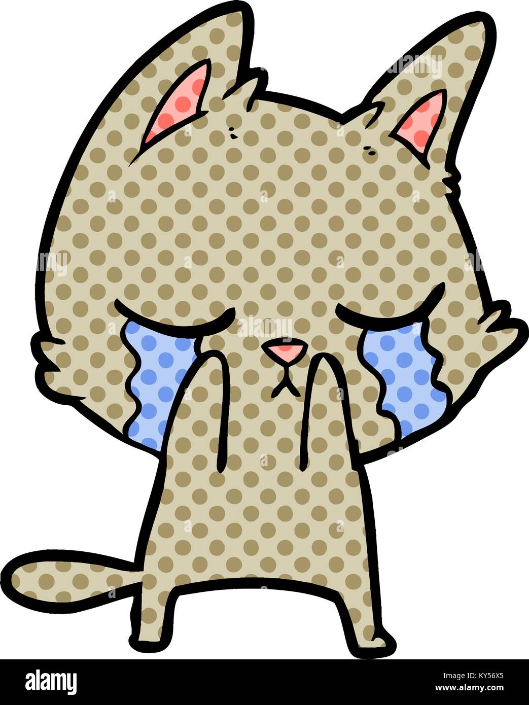 crying cartoon cat Stock Vector Image & Art - Alamy