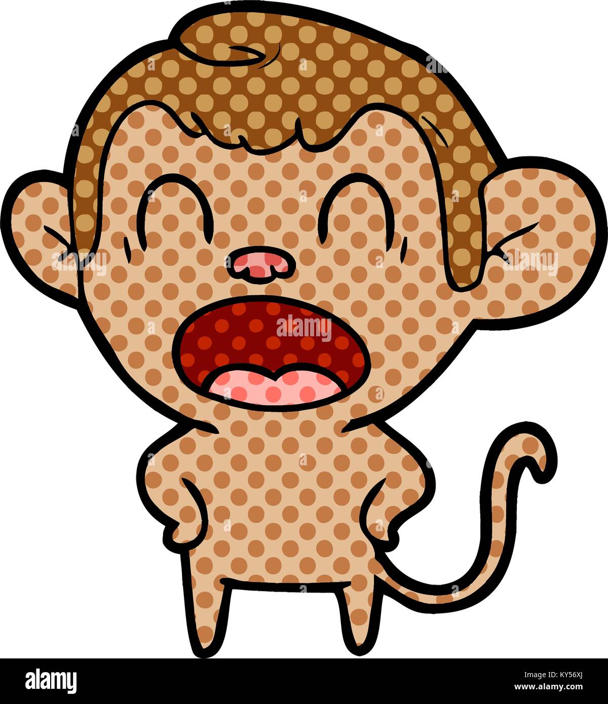 shouting cartoon monkey Stock Vector Image & Art - Alamy