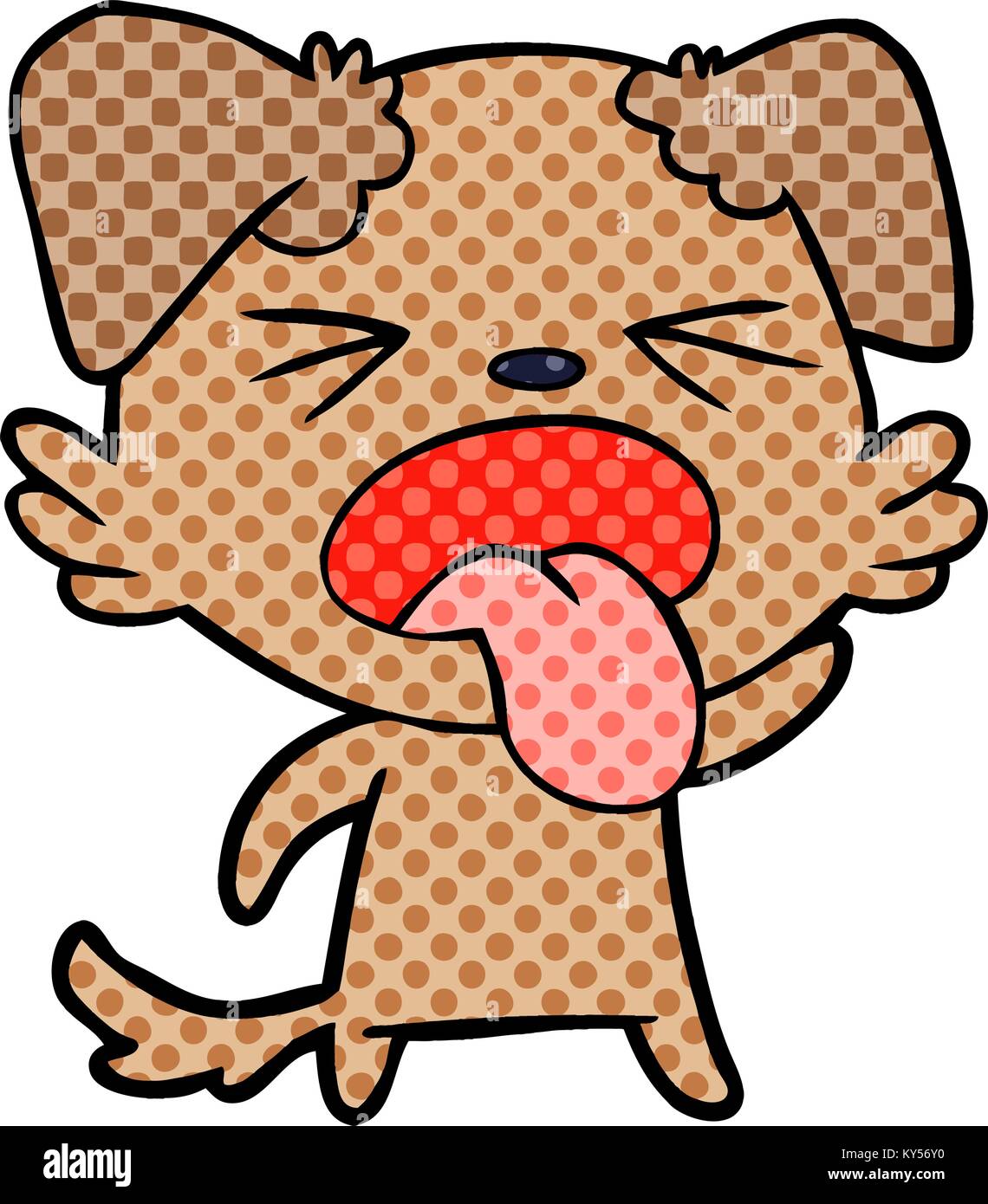 cartoon disgusted dog Stock Vector Image & Art - Alamy