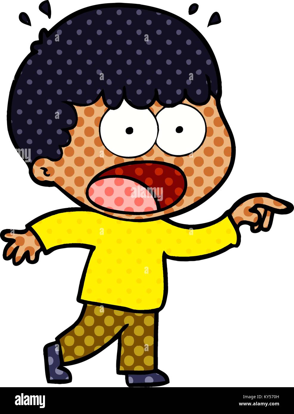 cartoon shocked man pointing Stock Vector Image & Art - Alamy