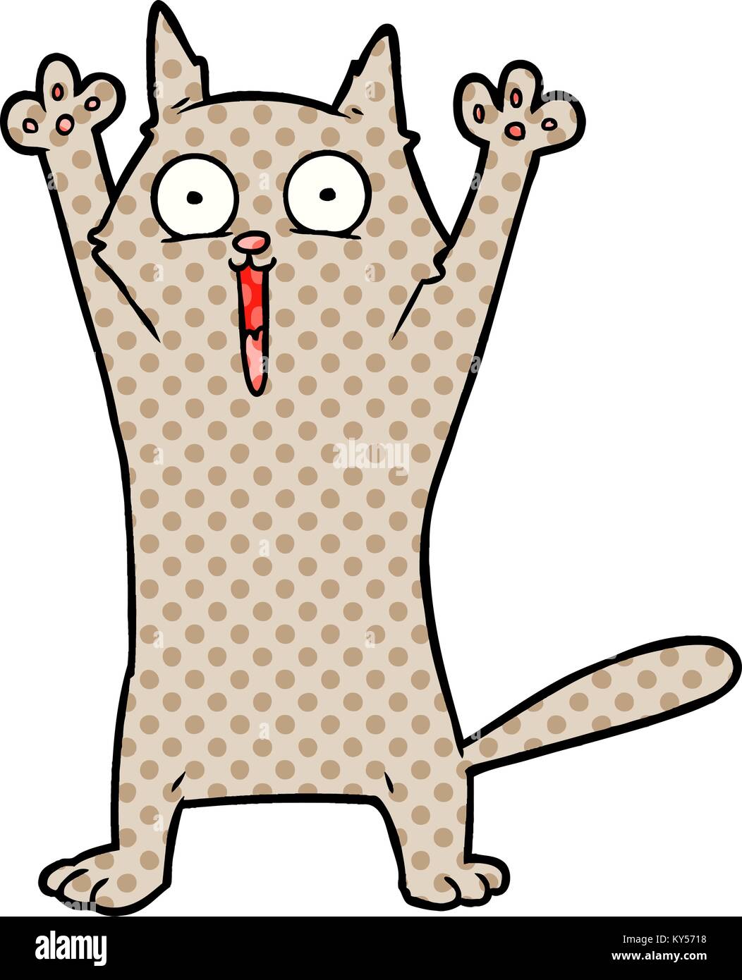 cartoon happy cat Stock Vector Image & Art - Alamy