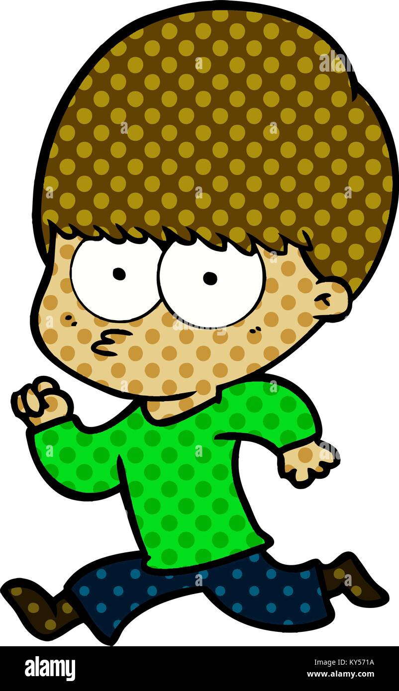 nervous cartoon boy Stock Vector Image & Art - Alamy
