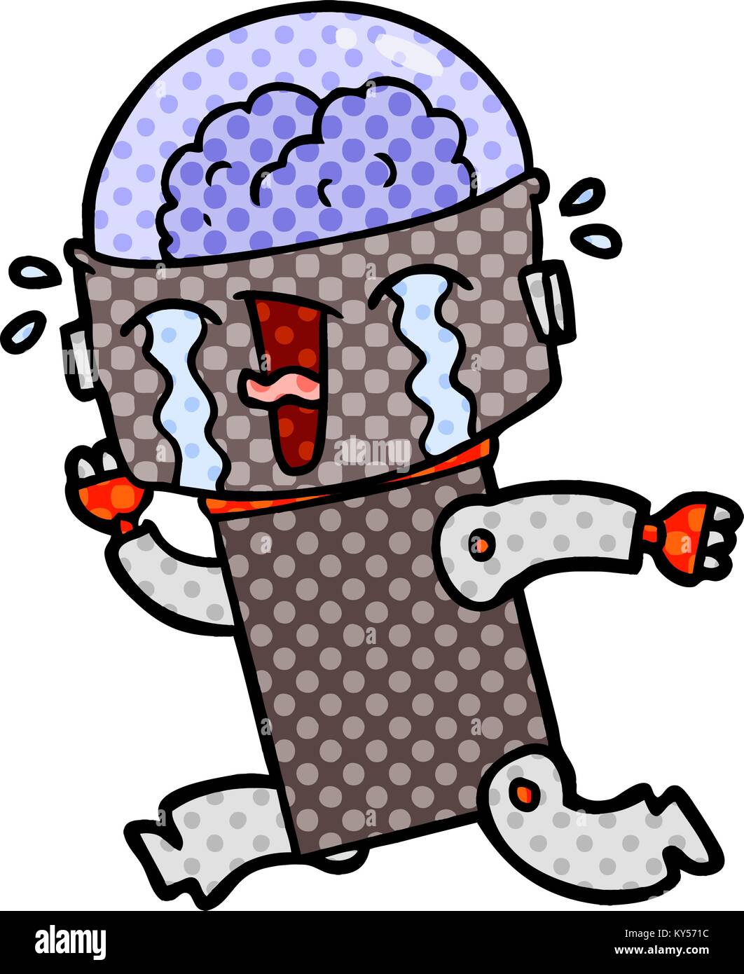 cartoon crying robot Stock Vector Image & Art - Alamy