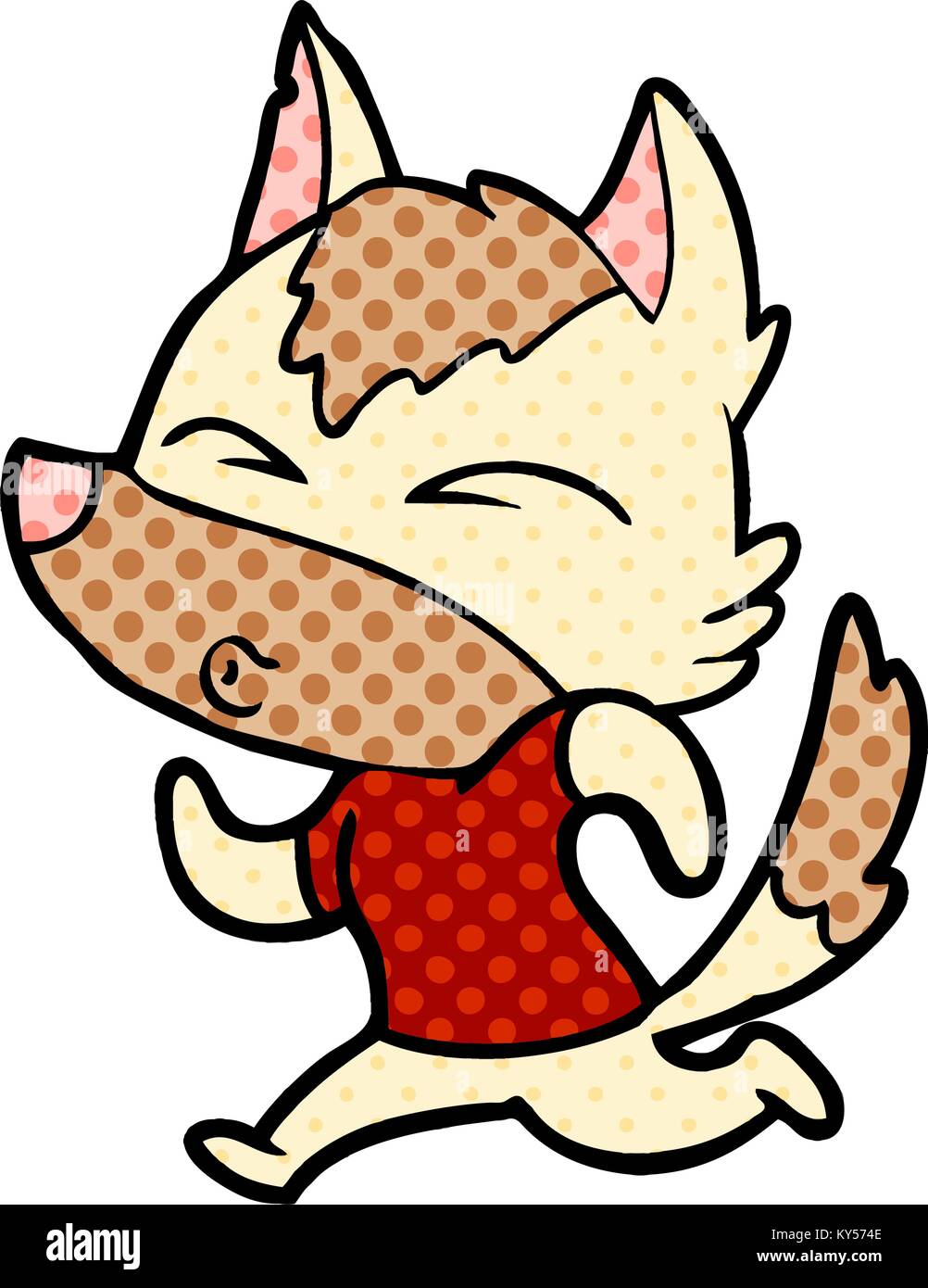 cartoon wolf running Stock Vector Image & Art - Alamy