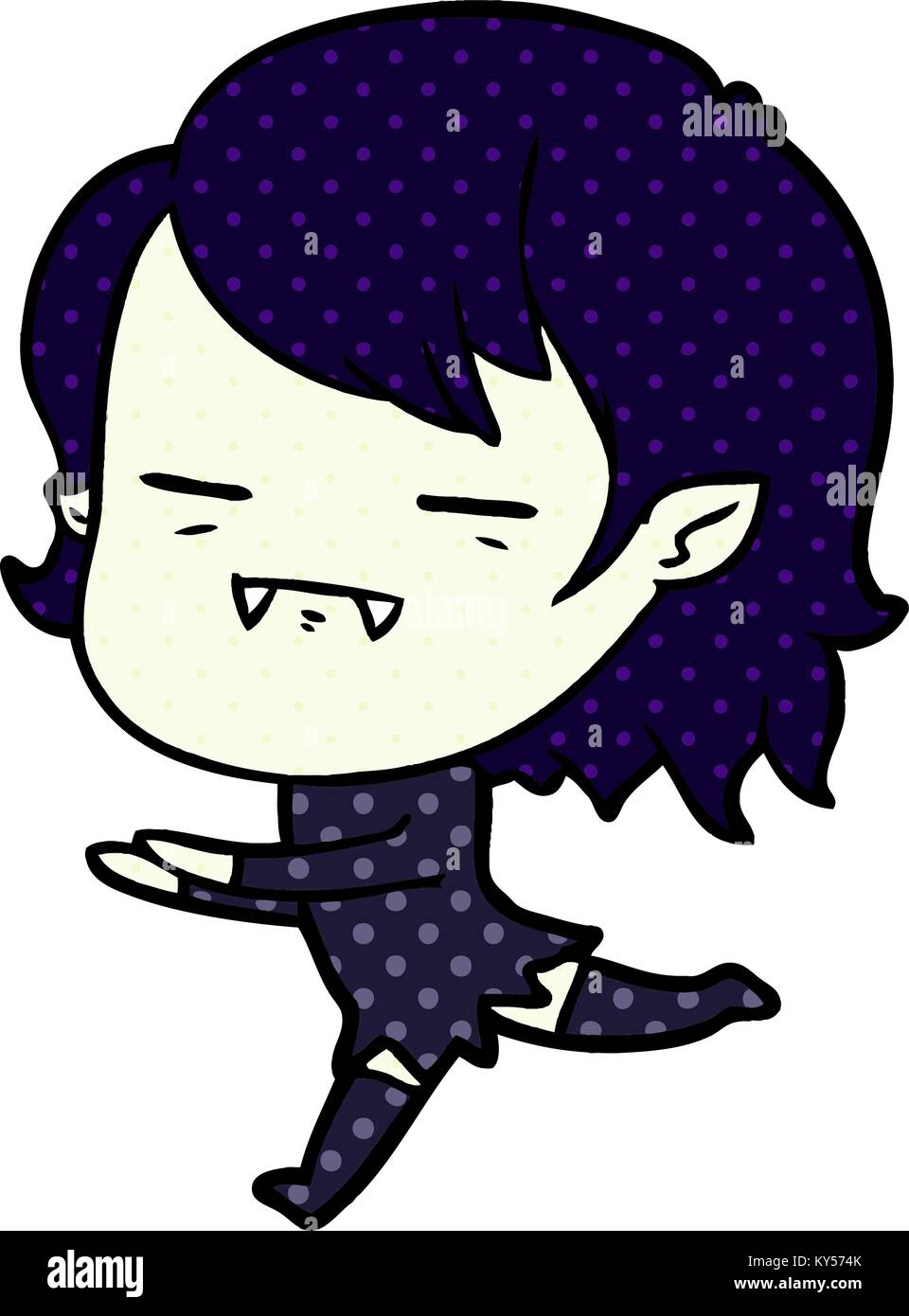 cartoon undead vampire girl running Stock Vector Image & Art - Alamy