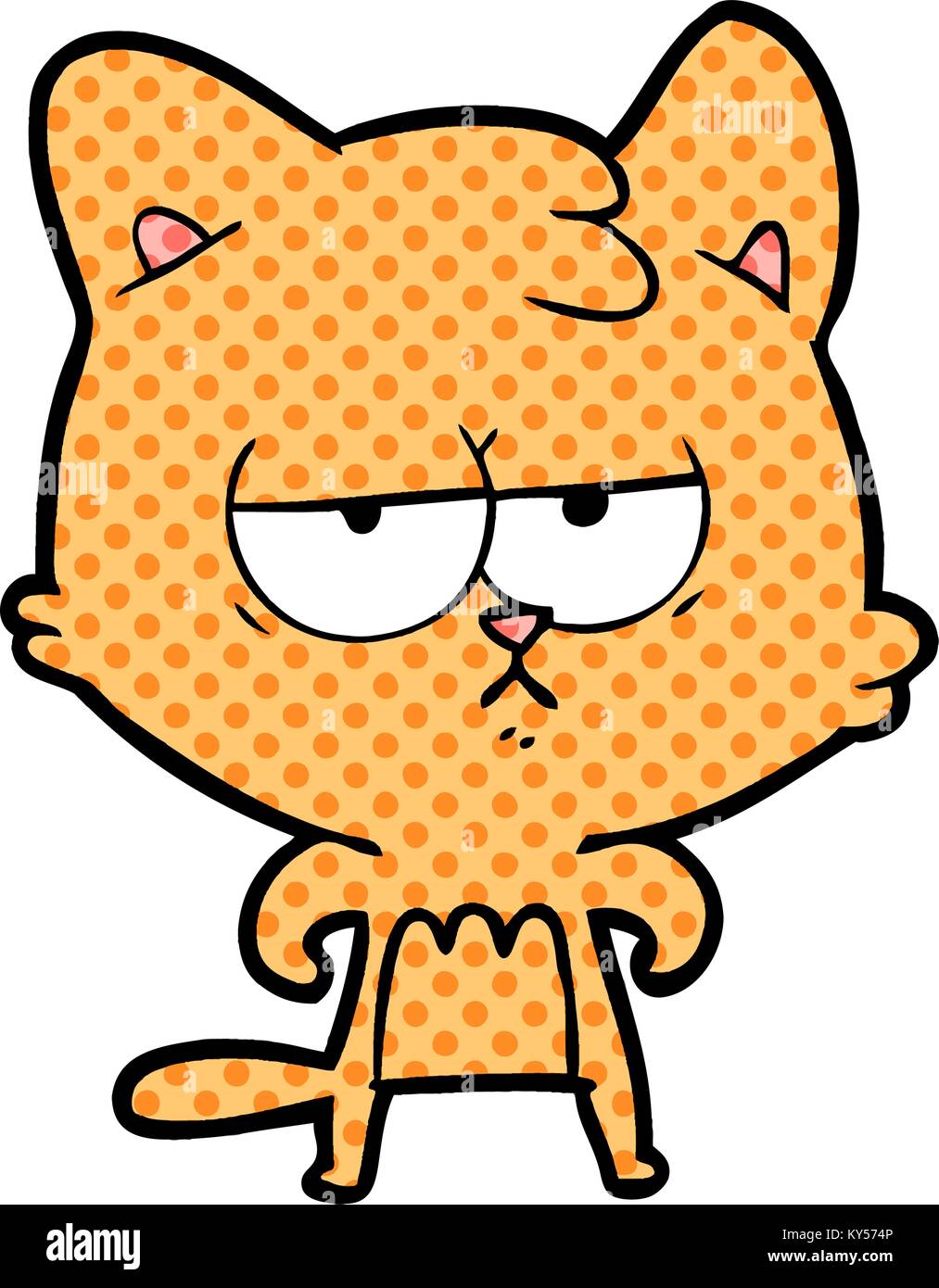 bored cartoon cat Stock Vector Image & Art - Alamy