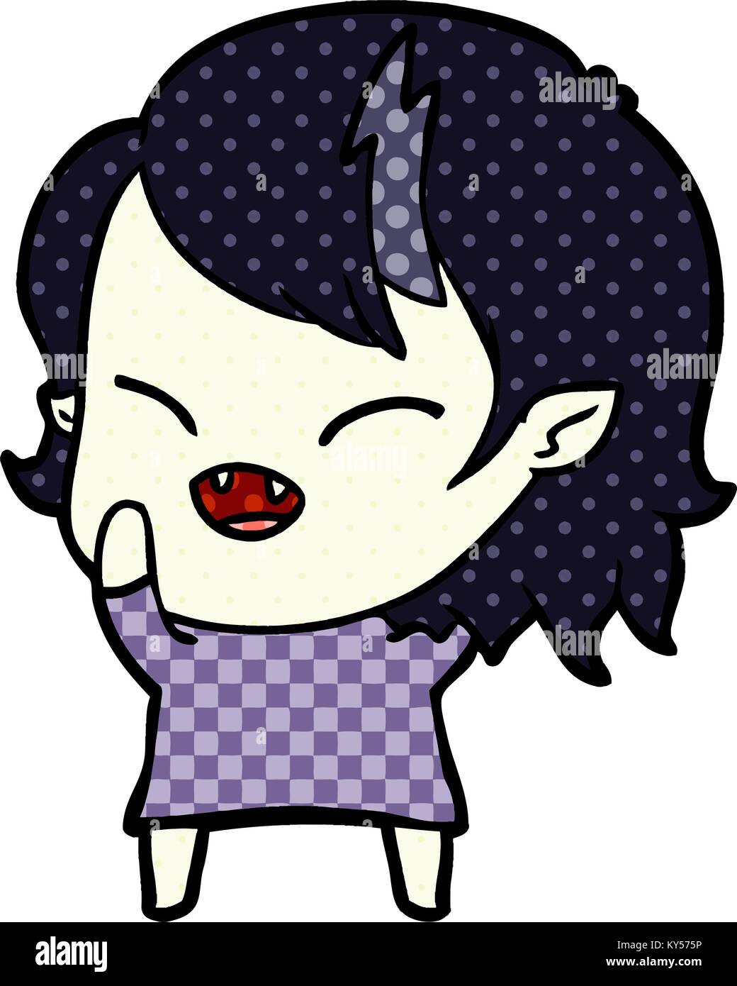 cartoon laughing vampire girl Stock Vector Image & Art - Alamy