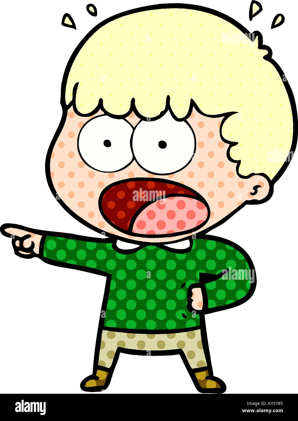 cartoon shocked man pointing Stock Vector Image & Art - Alamy