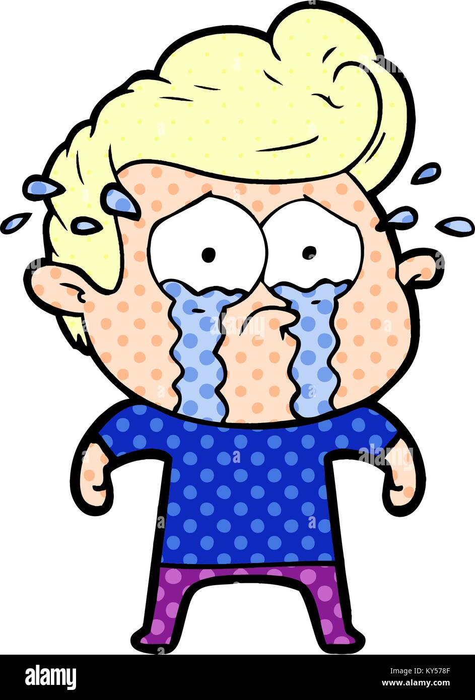 cartoon crying man Stock Vector Image & Art - Alamy
