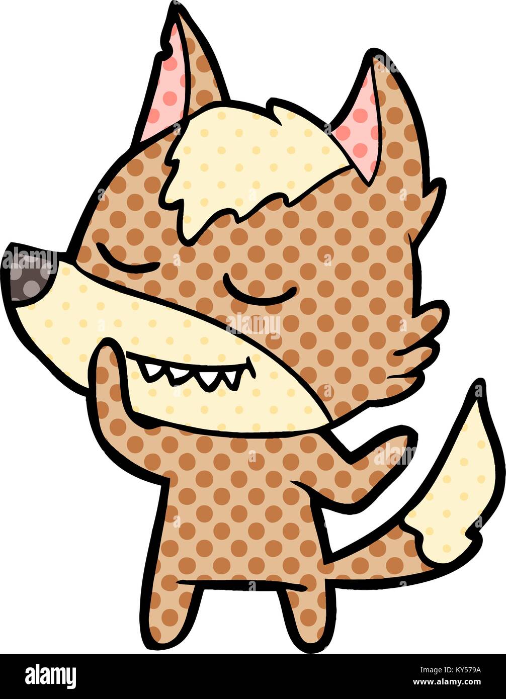 friendly cartoon wolf Stock Vector Image & Art - Alamy