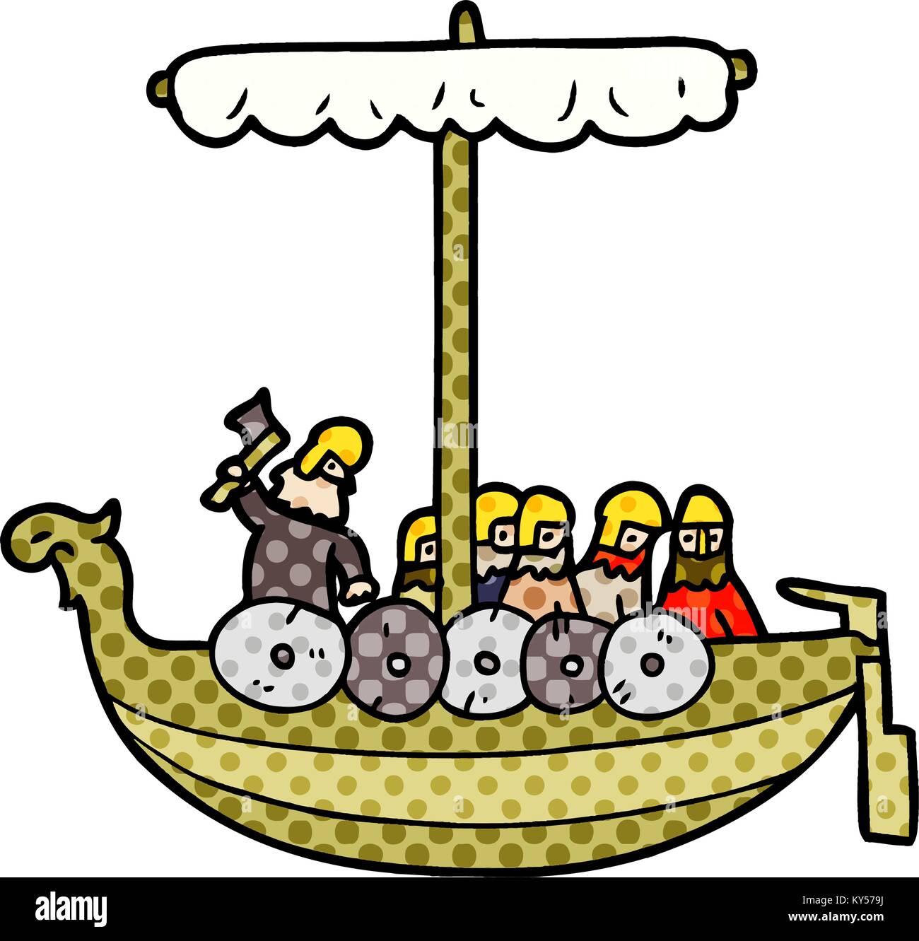 cartoon vikings sailing Stock Vector Image & Art - Alamy