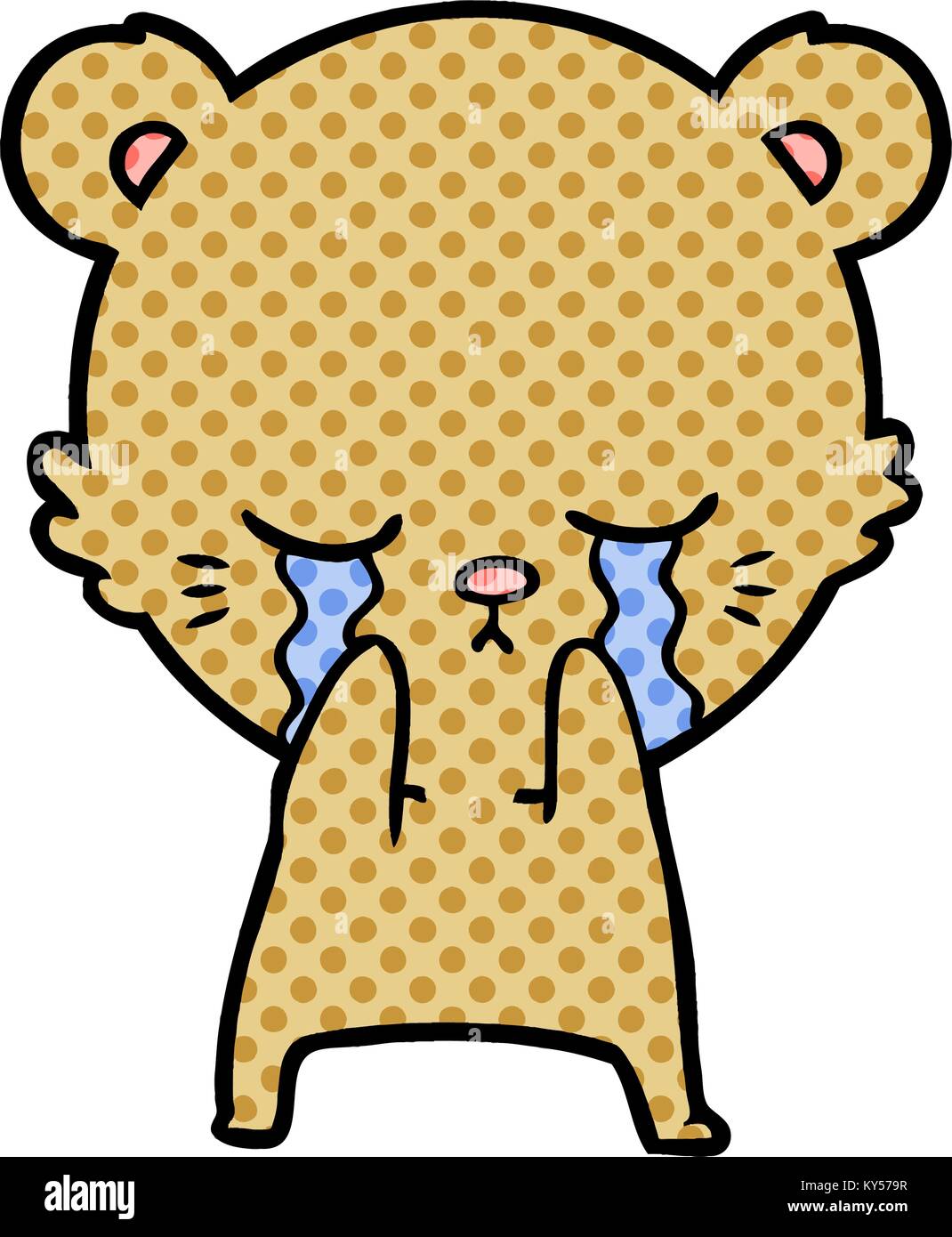crying cartoon bear Stock Vector Image & Art - Alamy