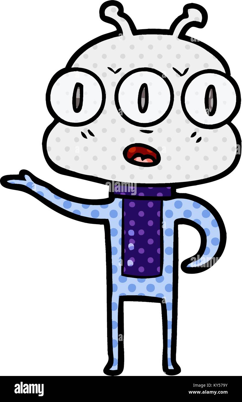 confused three eyed alien Stock Vector Image & Art - Alamy