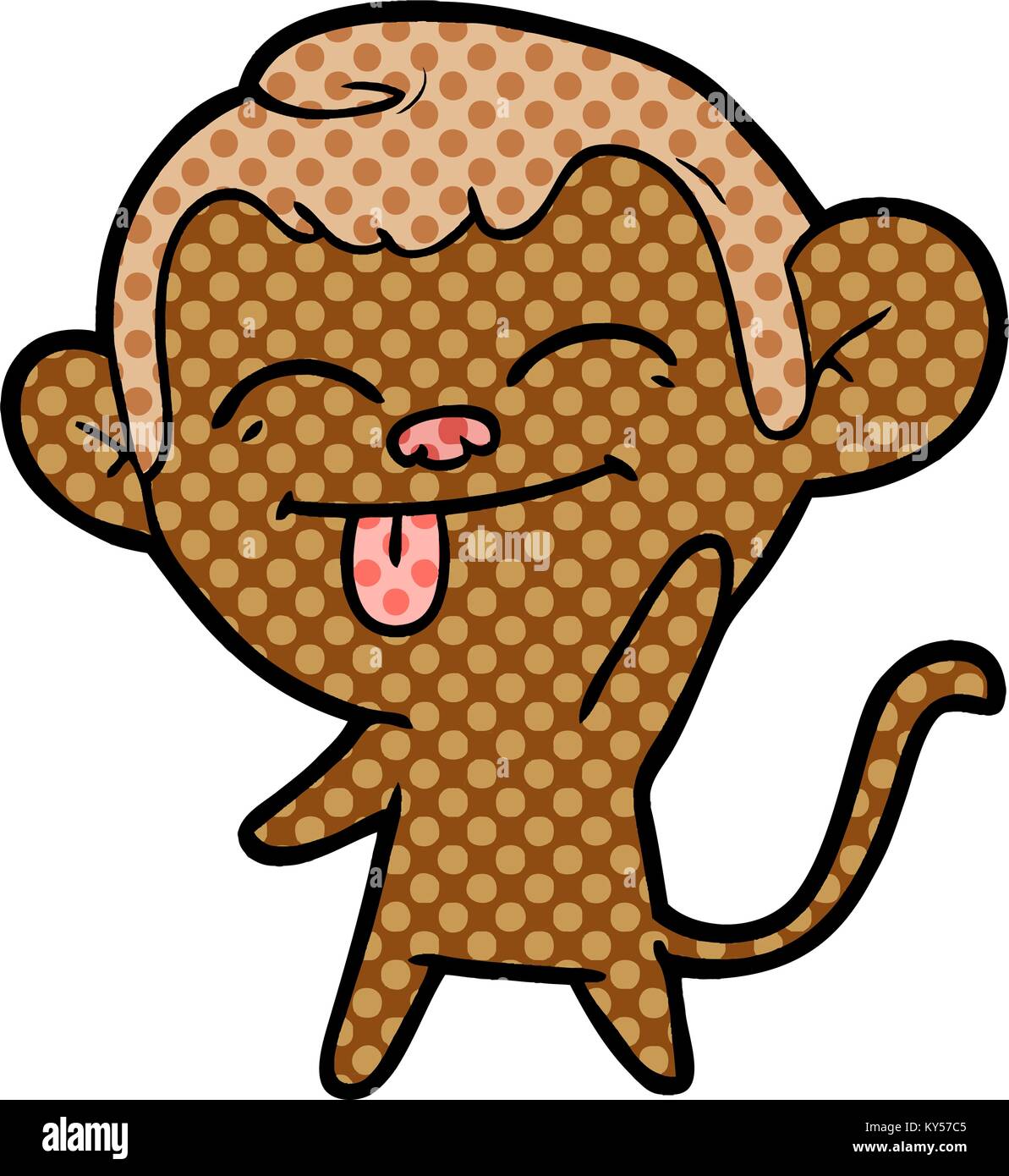 funny cartoon monkey waving Stock Vector Image & Art - Alamy