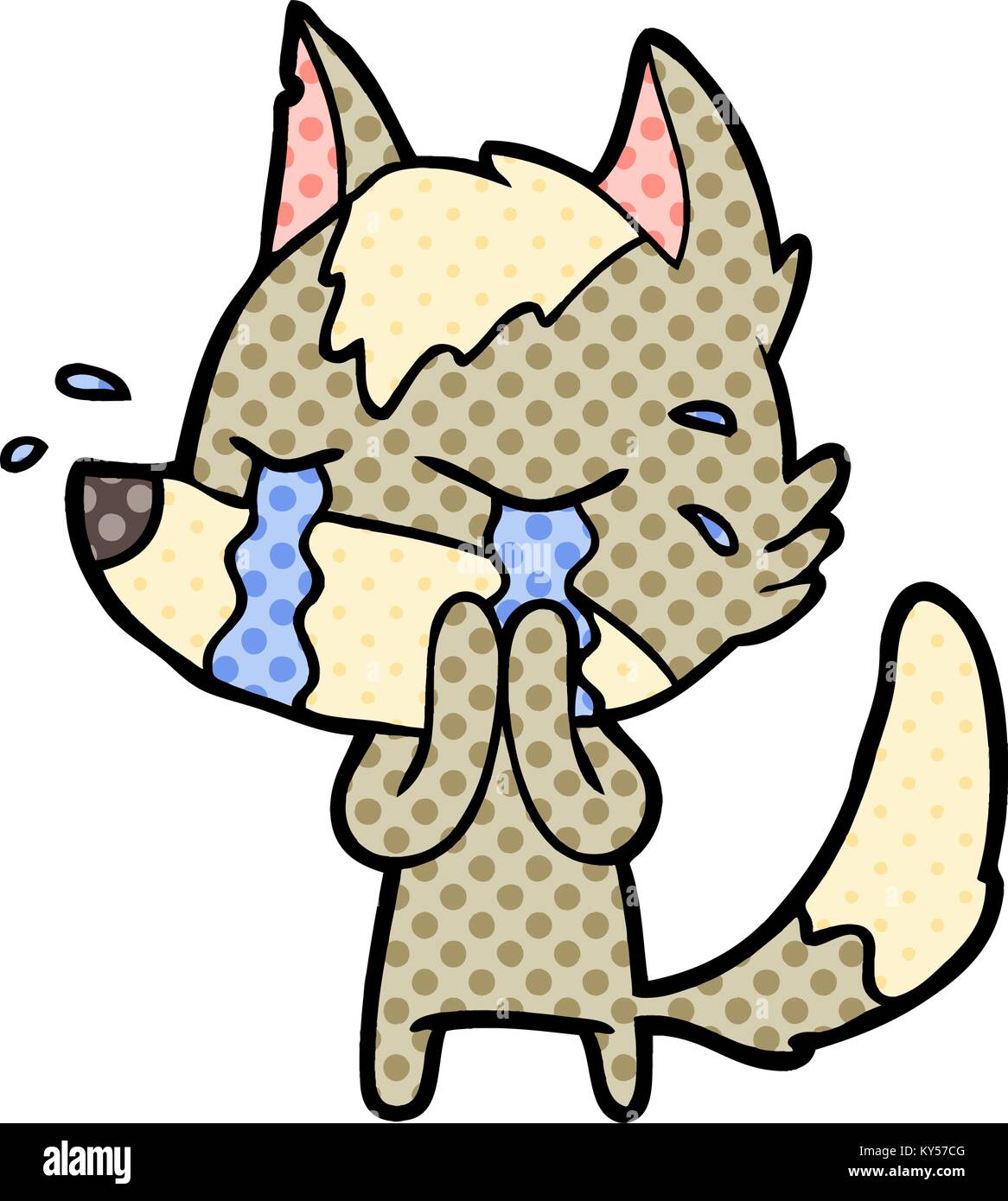 cartoon crying wolf Stock Vector Image & Art - Alamy