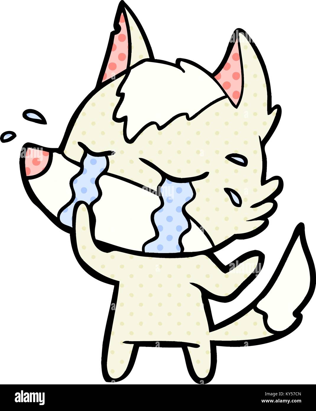 cartoon crying wolf Stock Vector Image & Art - Alamy