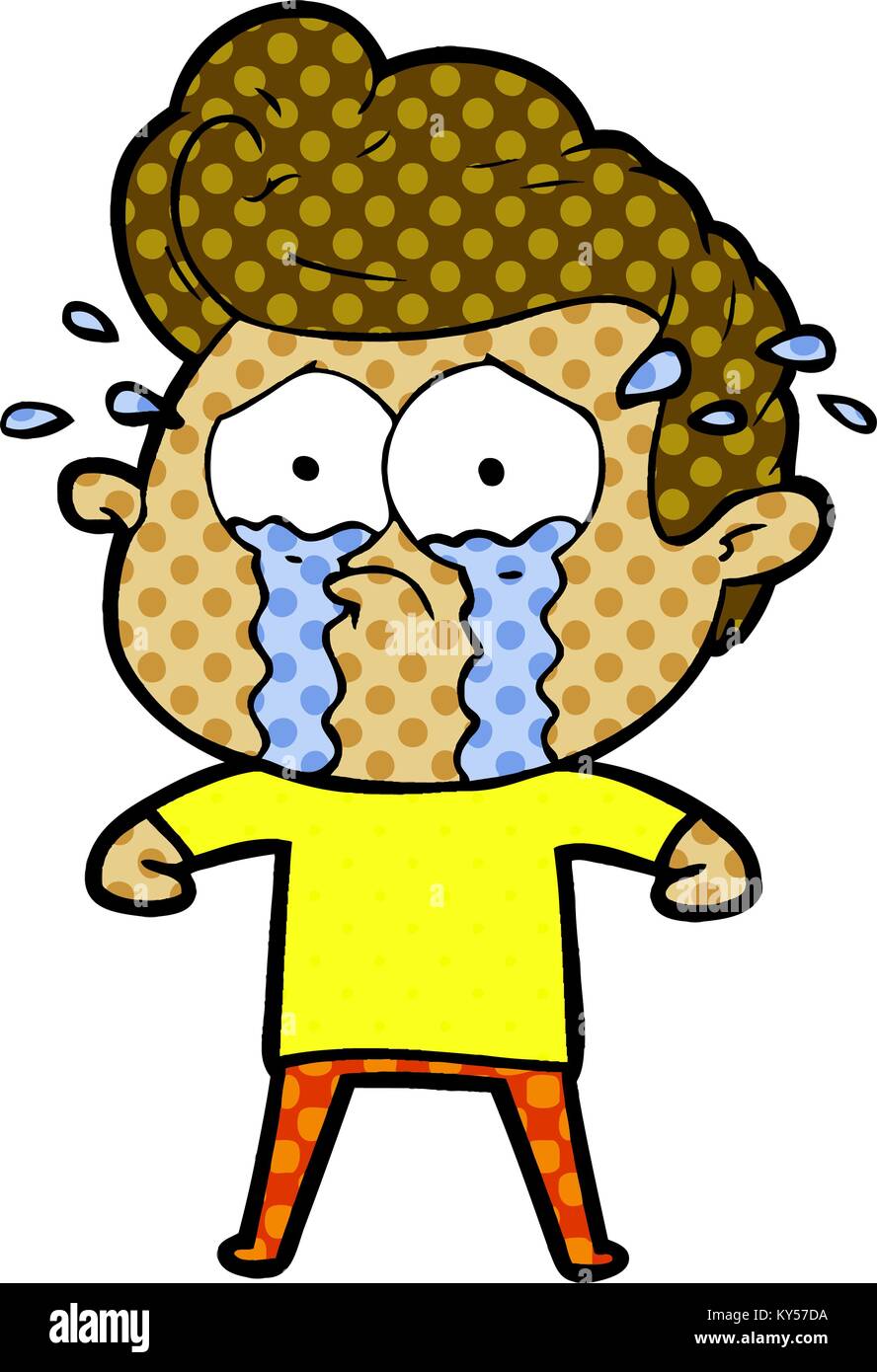 cartoon crying man Stock Vector Image & Art - Alamy