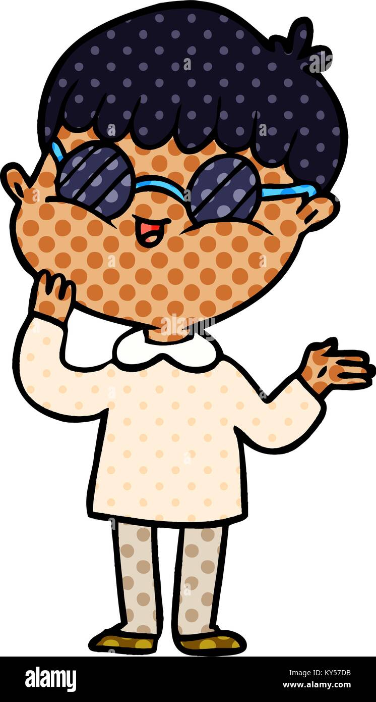 cartoon boy wearing spectacles Stock Vector Image & Art - Alamy