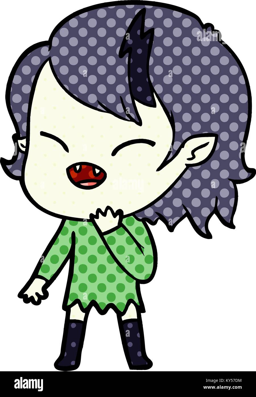 cartoon laughing vampire girl Stock Vector Image & Art - Alamy