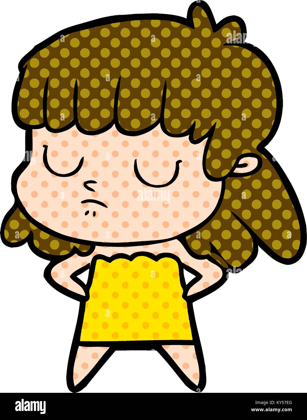 cartoon indifferent woman Stock Vector Image & Art - Alamy