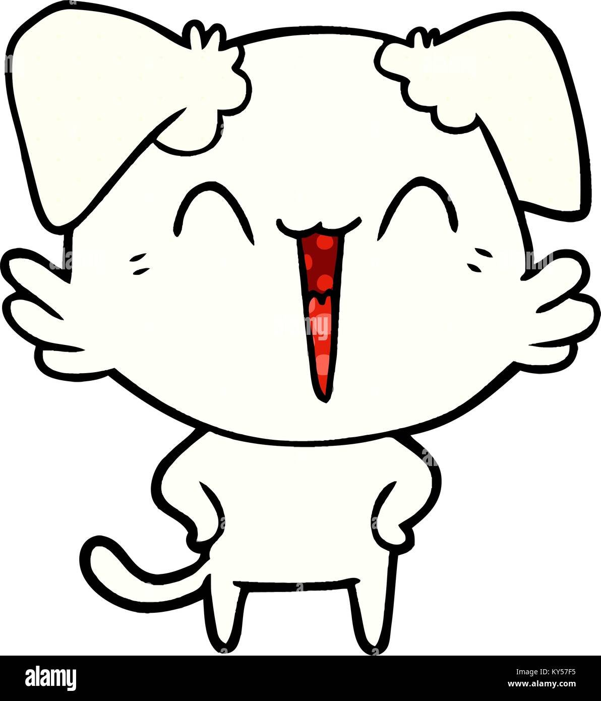 happy little dog cartoon Stock Vector Image & Art - Alamy